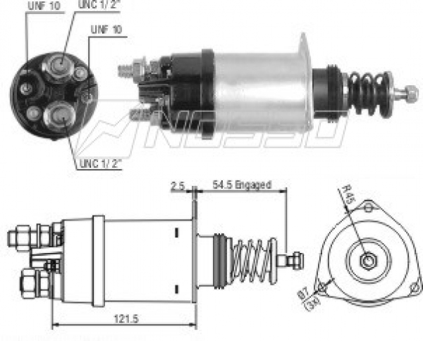 Solenoide de Arranque Delco Remy 42 MT 12V - Encendido Ferman